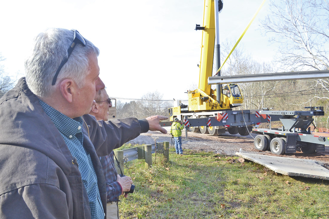 Crews install bridge on Devola Multi-Use Trail | News, Sports, Jobs - News and Sentinel